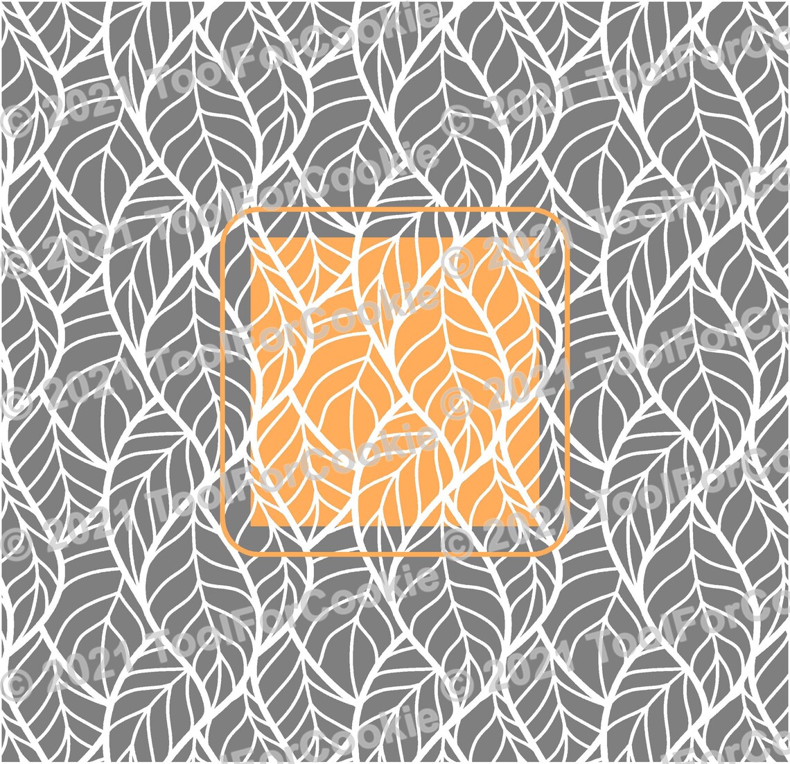 Decorative Leaves Pattern Stencil - Etsy