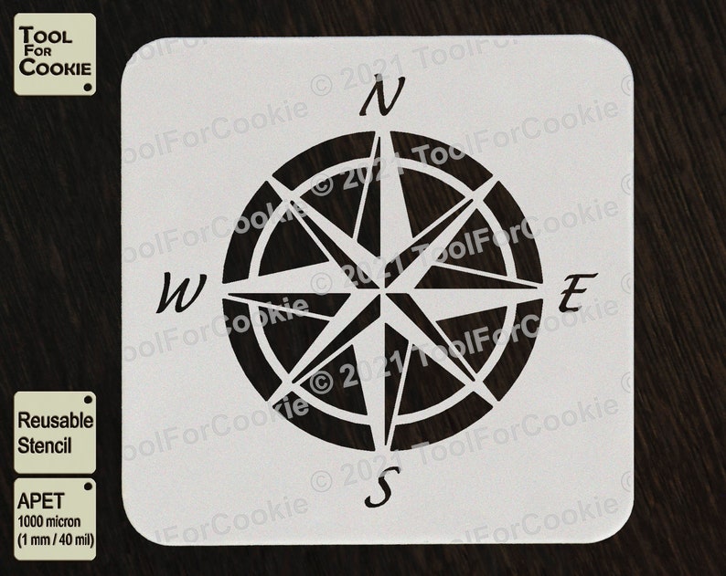Compass Stencil | Etsy