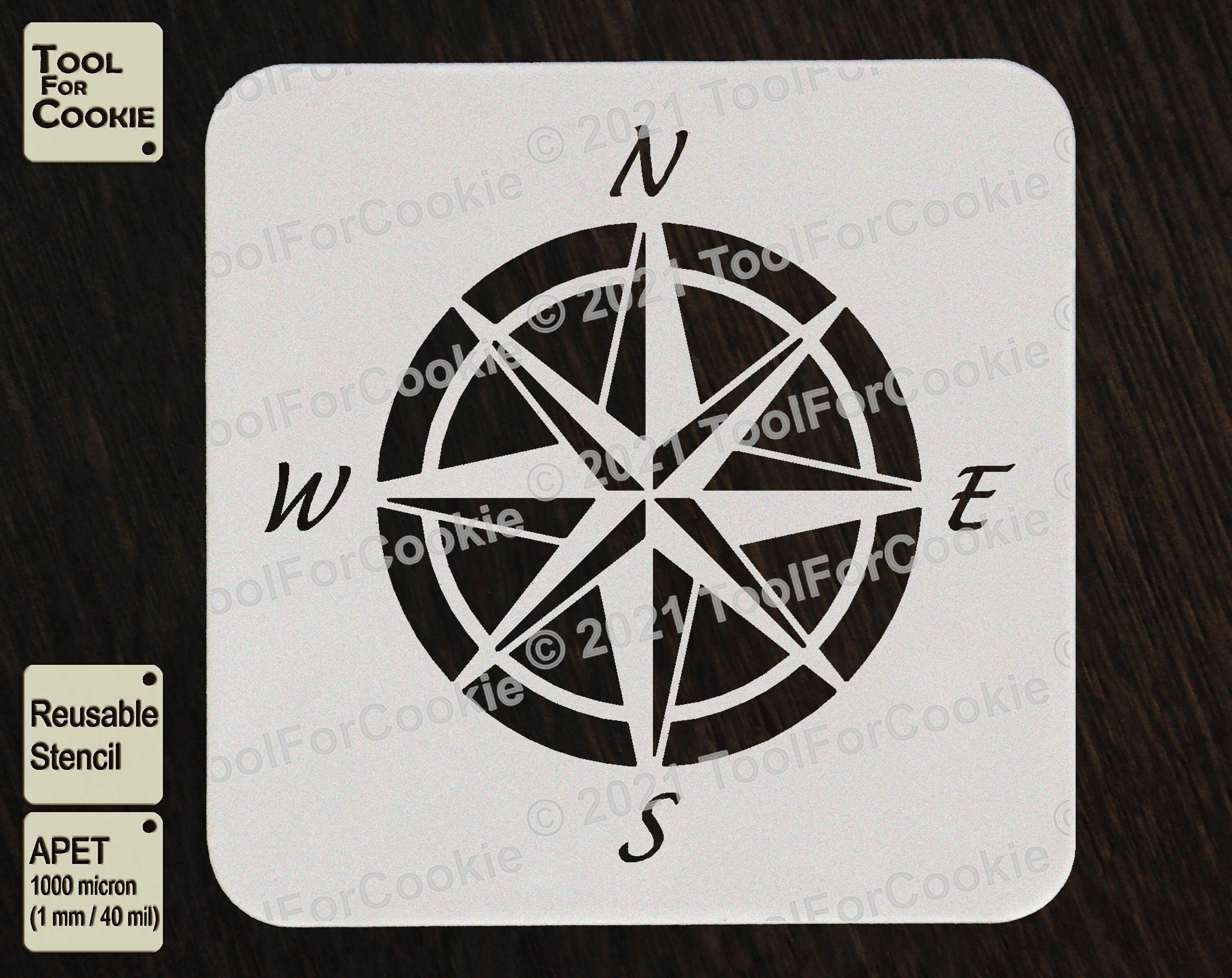 Compass Stencil | Etsy