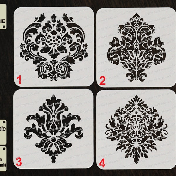 Damask Stencil - Etsy