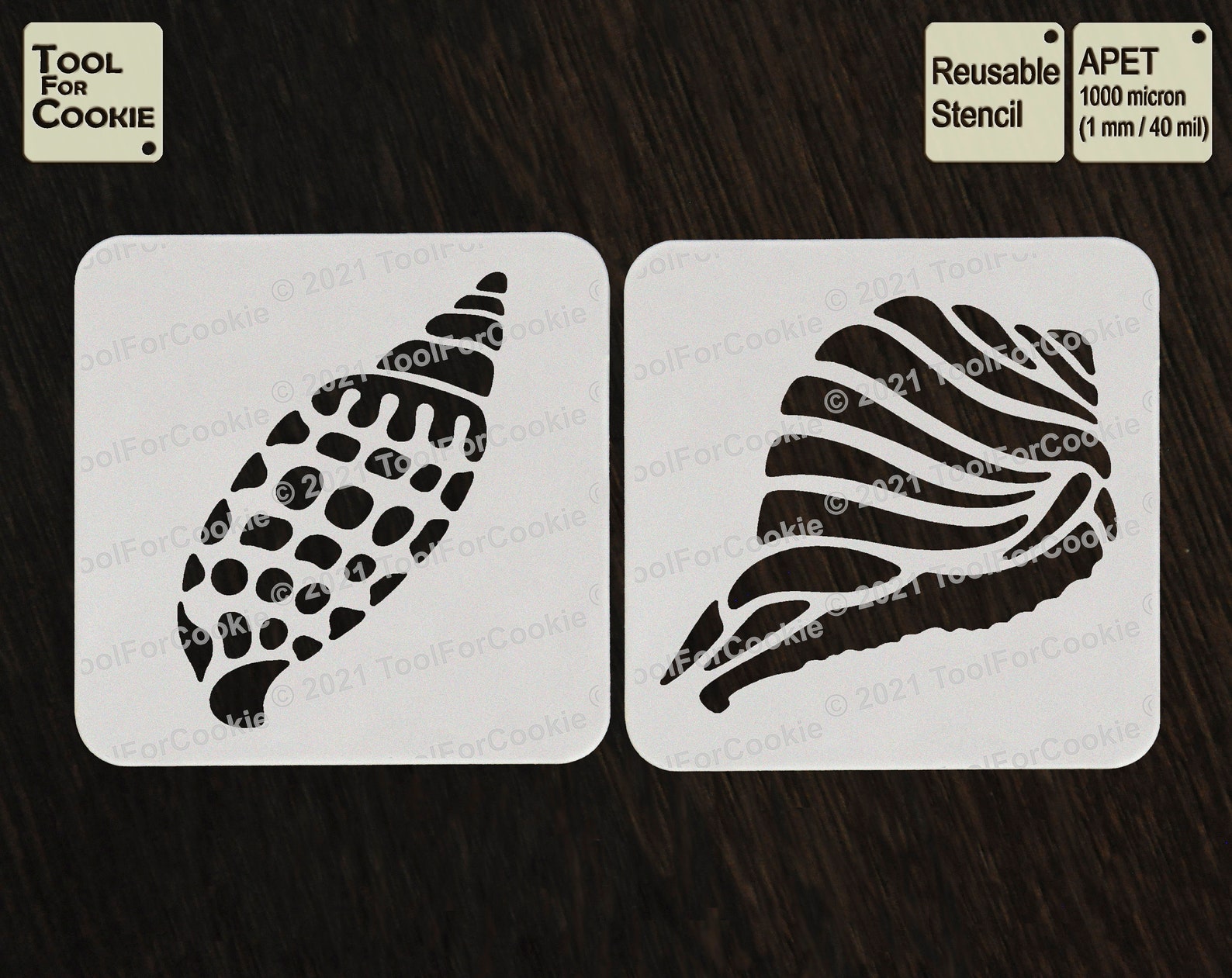 Shell Stencil Custom Stencil Any Font Any Design Any Size | Etsy