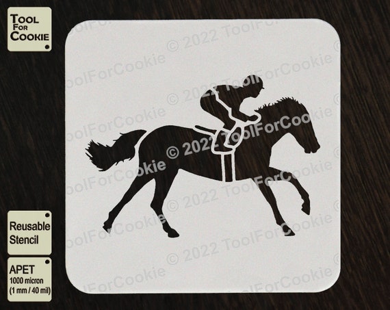 Horse Jumping Stencil