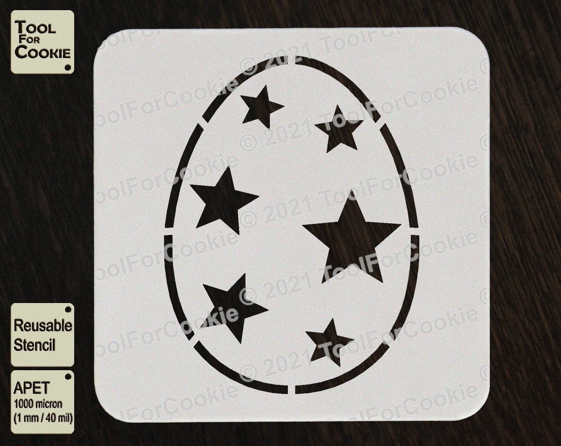 Easter Egg Stencil Eggs Stencil - Etsy