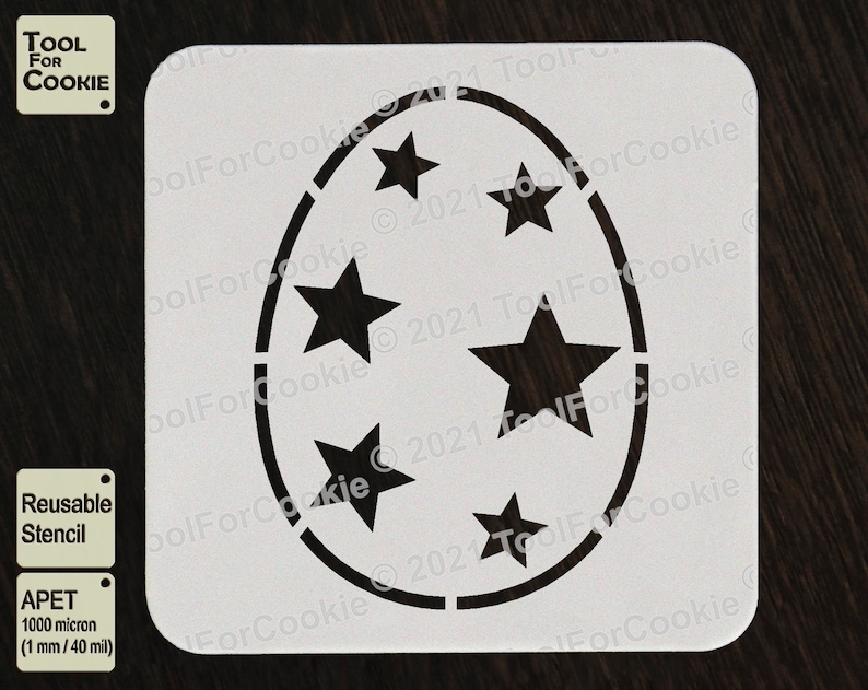 Easter Egg Stencil Eggs Stencil - Etsy