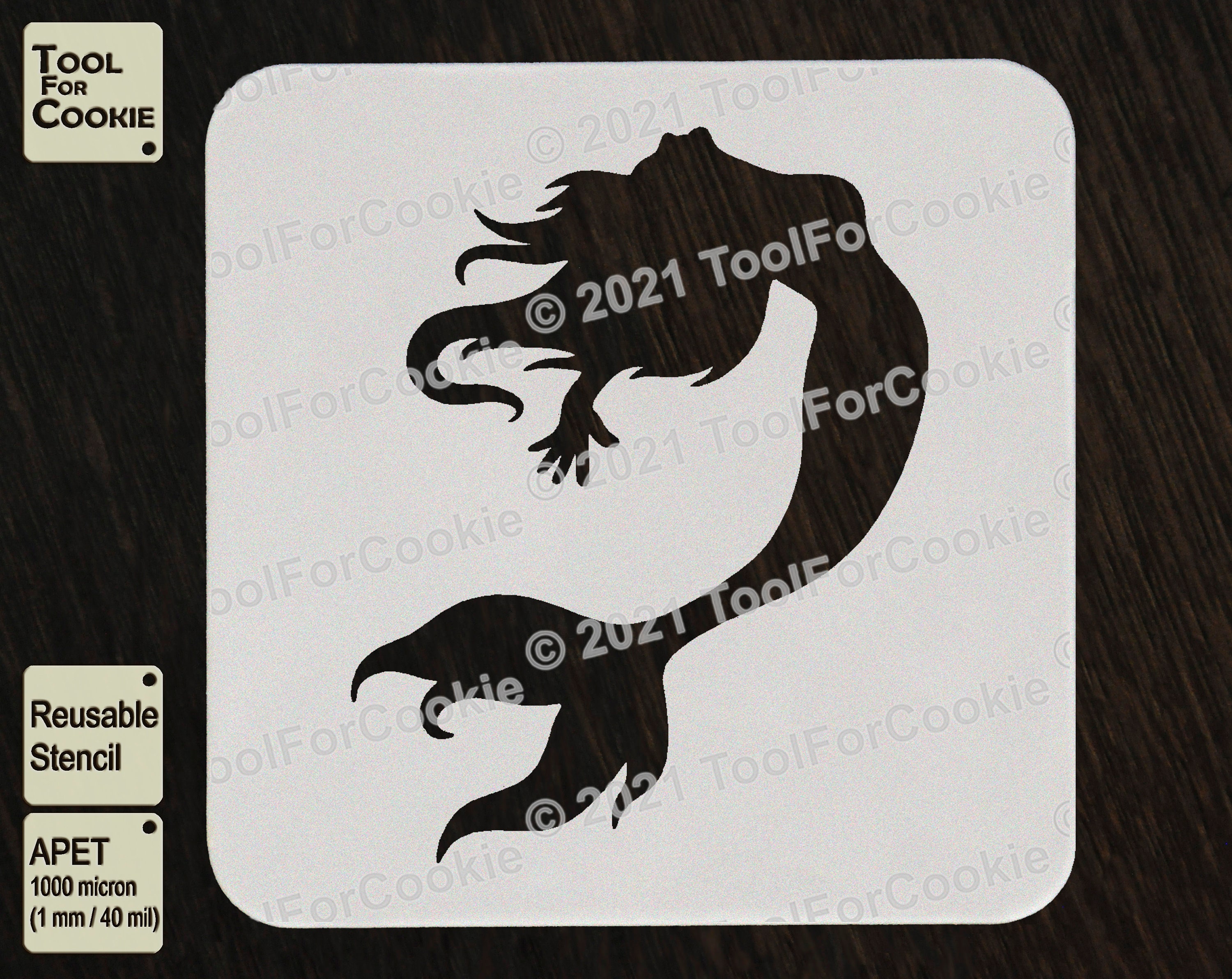 Mermaid Stencil Mermaid Template | Etsy