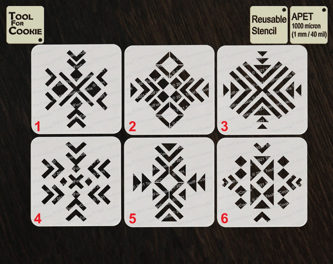 Aztec Tribal Art Stencil - Etsy