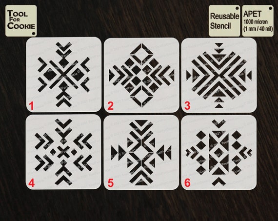 Aztec Tribal Art Stencil | Etsy