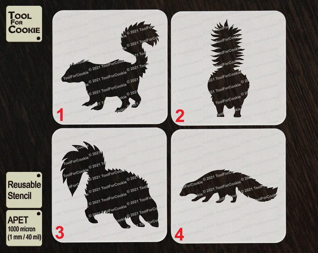 Skunk Stencil - Etsy
