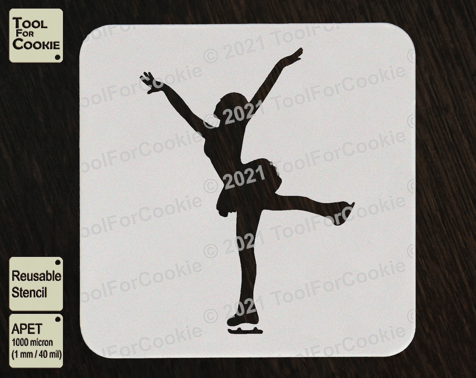 Skater Stencil Figure Skating Stencil - Etsy