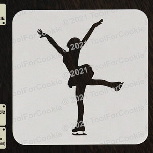 Skater Stencil, Figure Skating Stencil - Etsy