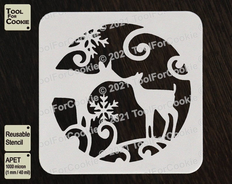 Deer Stencil Christmas Stencil New Year 2022 Stencil Custom - Etsy