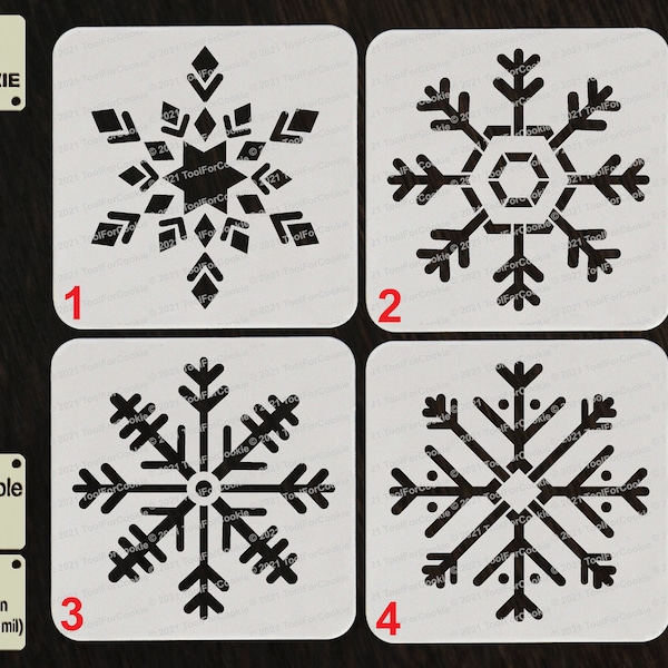 Large Snowflake Stencil - Etsy