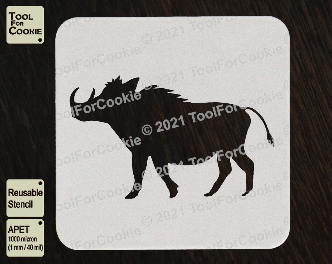 Warthog Stencil - Etsy