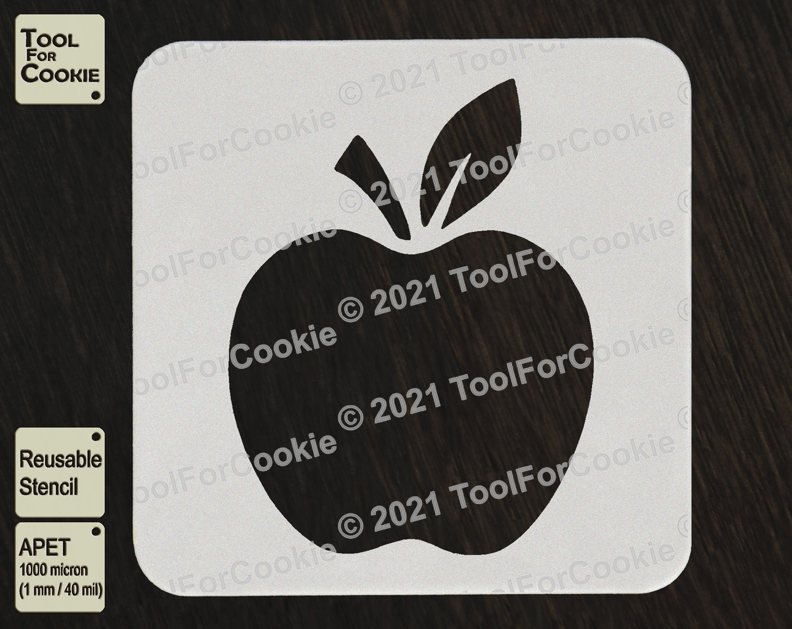 Apple Stencil - Etsy