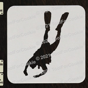 Diver Stencil, Diving Stencil - Etsy