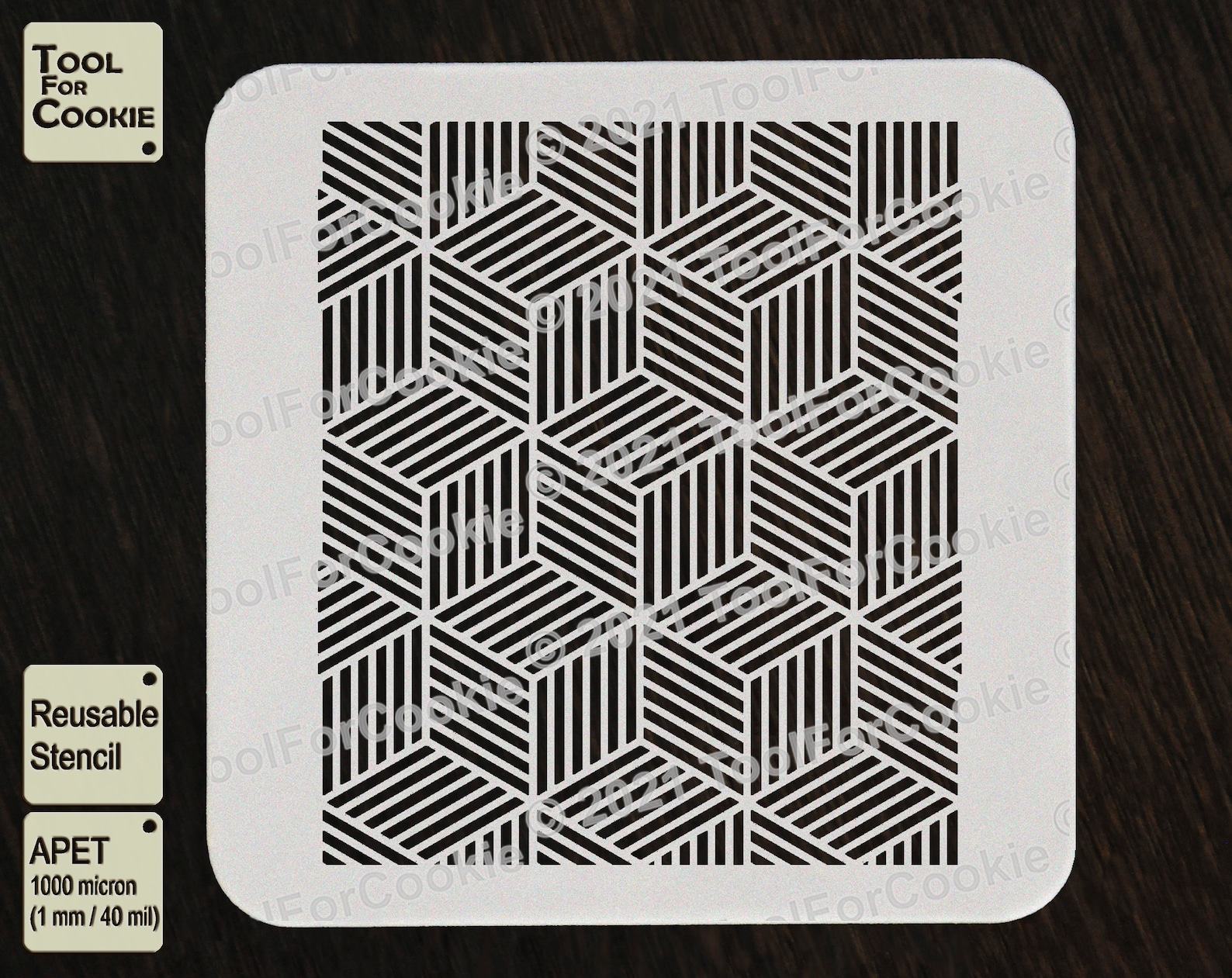 Decorative Hexagon Pattern Stencil - Etsy