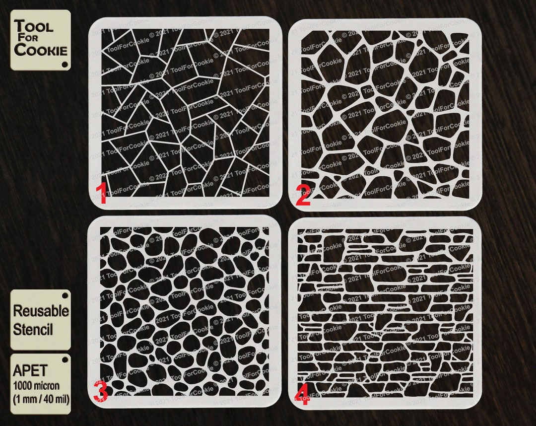 Stone Pattern Stencil - Etsy