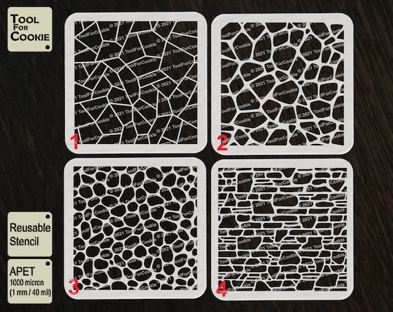Stone Pattern Stencil - Etsy