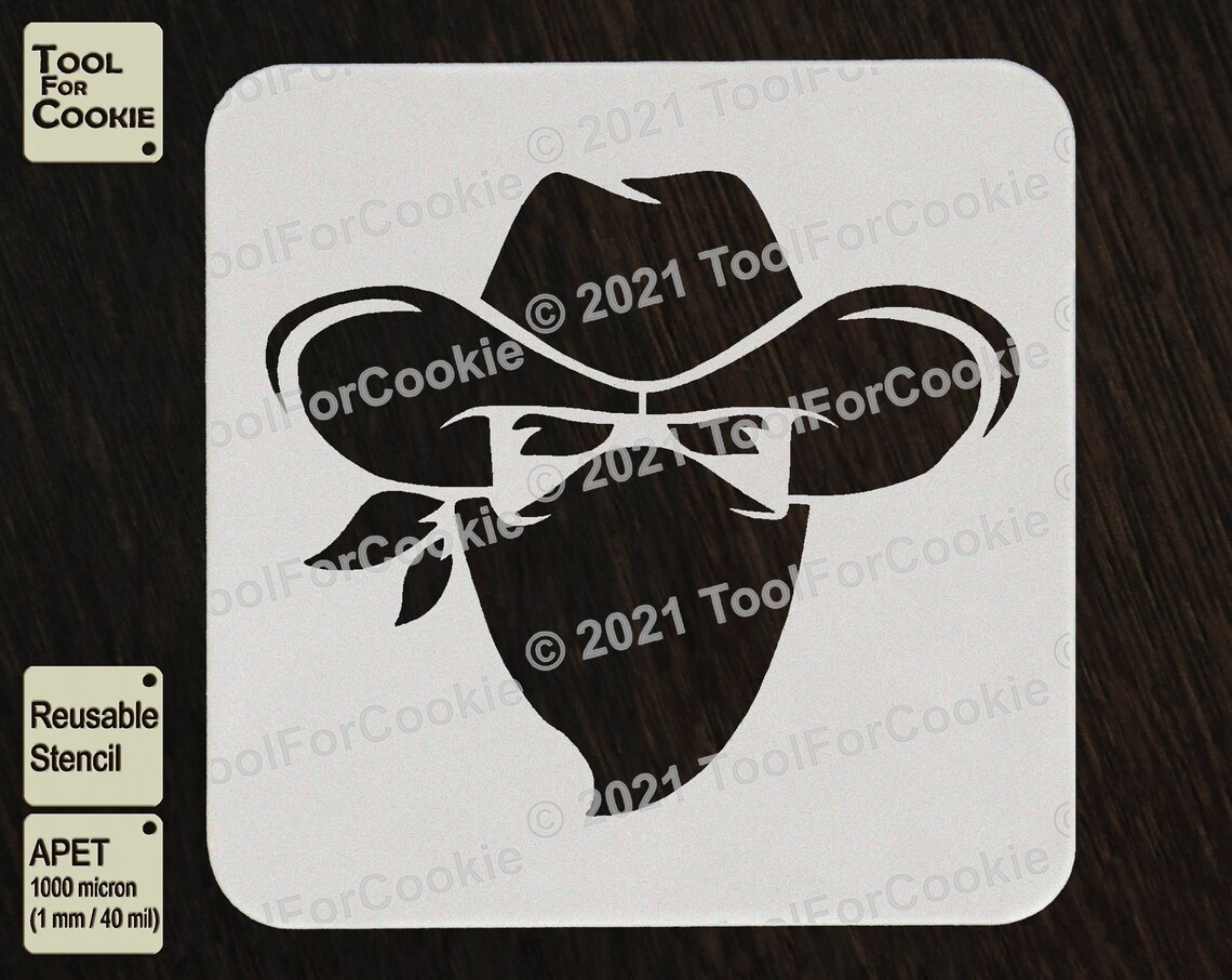 Cowboy Bandit Stencil | Etsy