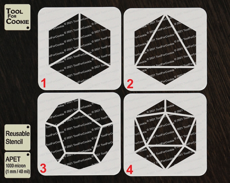 Polyhedral Dice Stencil - Etsy