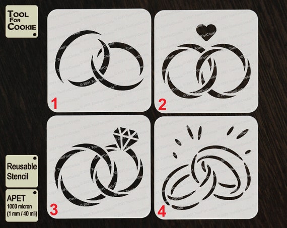 Wedding Ring Stencil | Etsy