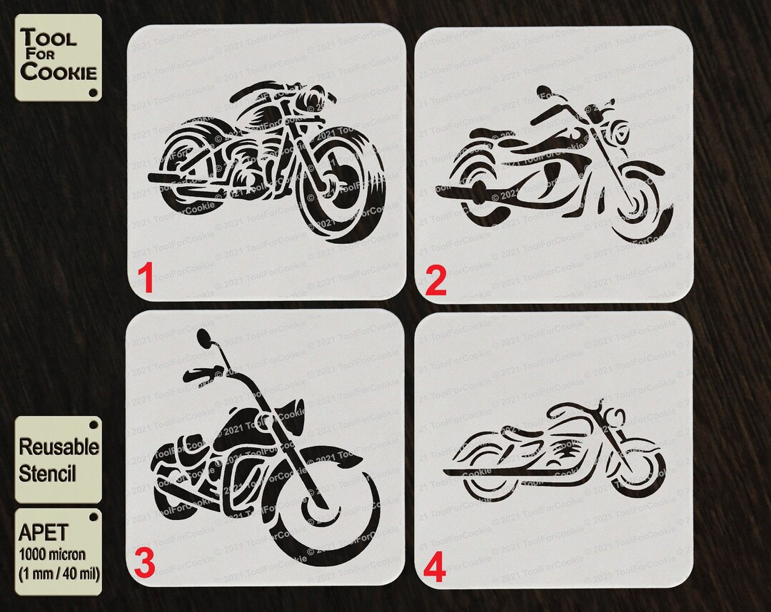 Motorcycle Stencil - Etsy