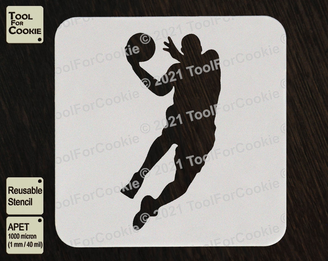 Basketball Player Stencil | Etsy