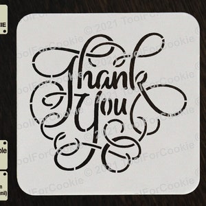 Thank You Stencil - Etsy