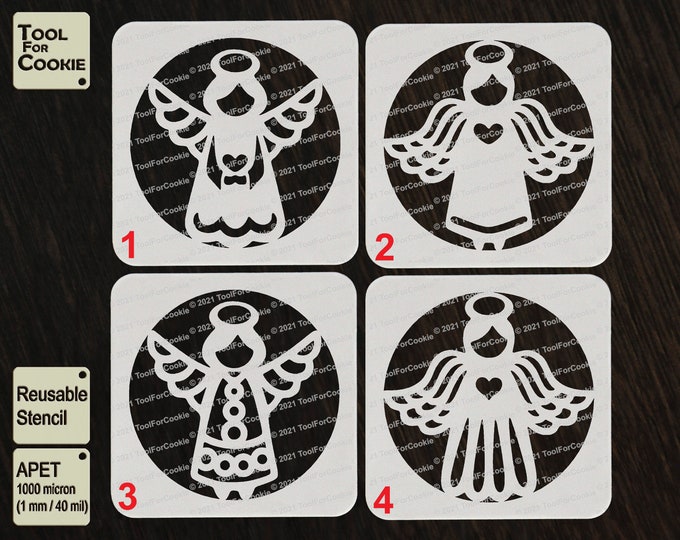 Christmas Shapes Stencil Herald Angel Select Size STCL1549 by Studior12 ...