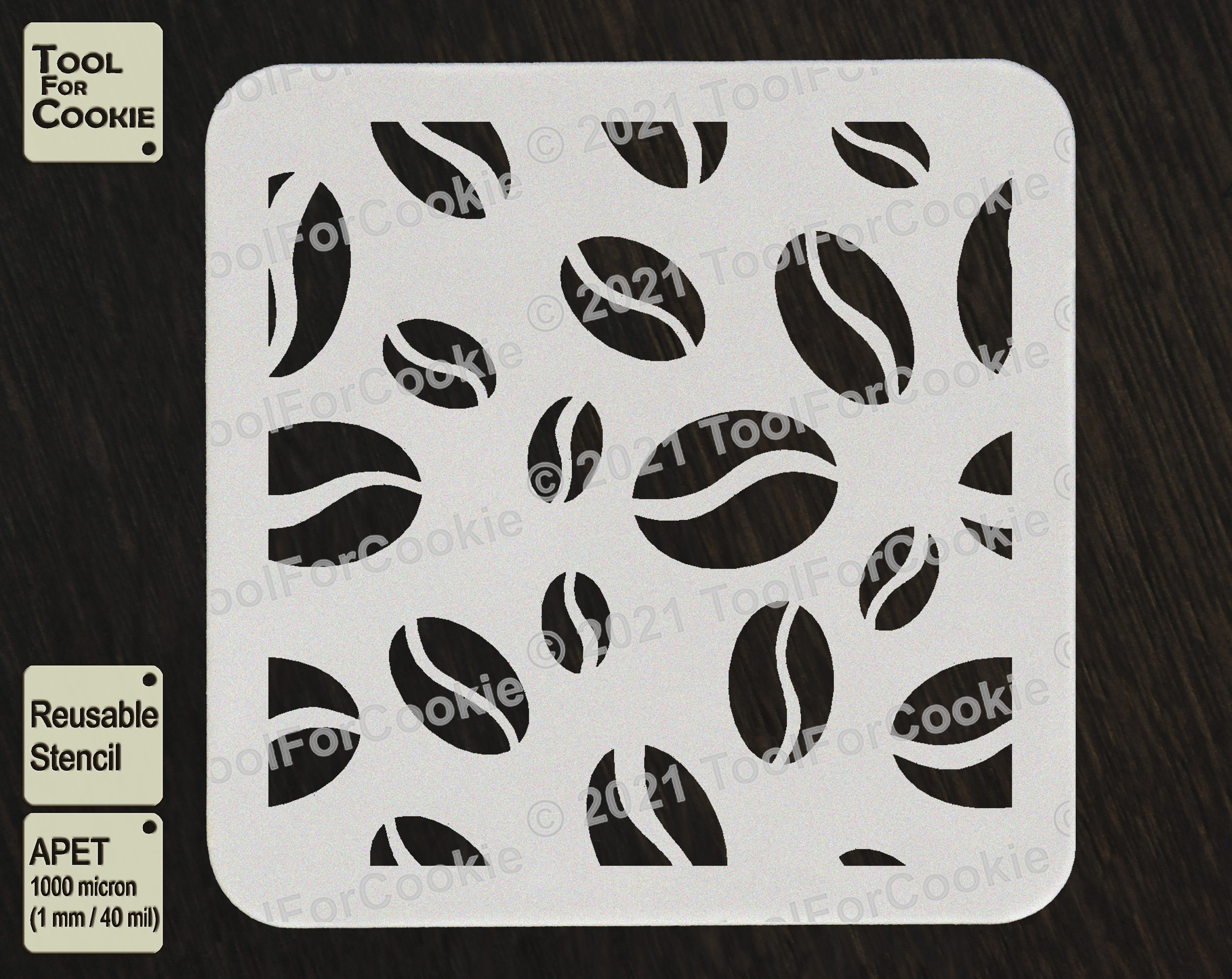 Coffee Beans Stencil | Etsy