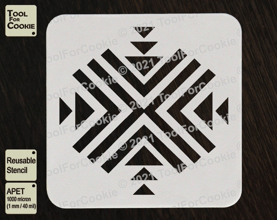 Aztec Tribal Art Stencil - Etsy