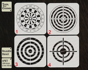 Bullseye Target Stencil for Shooting, Axe Throwing, Paper Targets, Gun ...