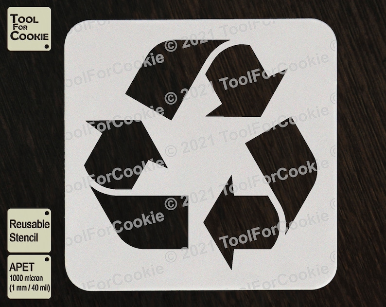 Recycle Symbol Stencil - Etsy
