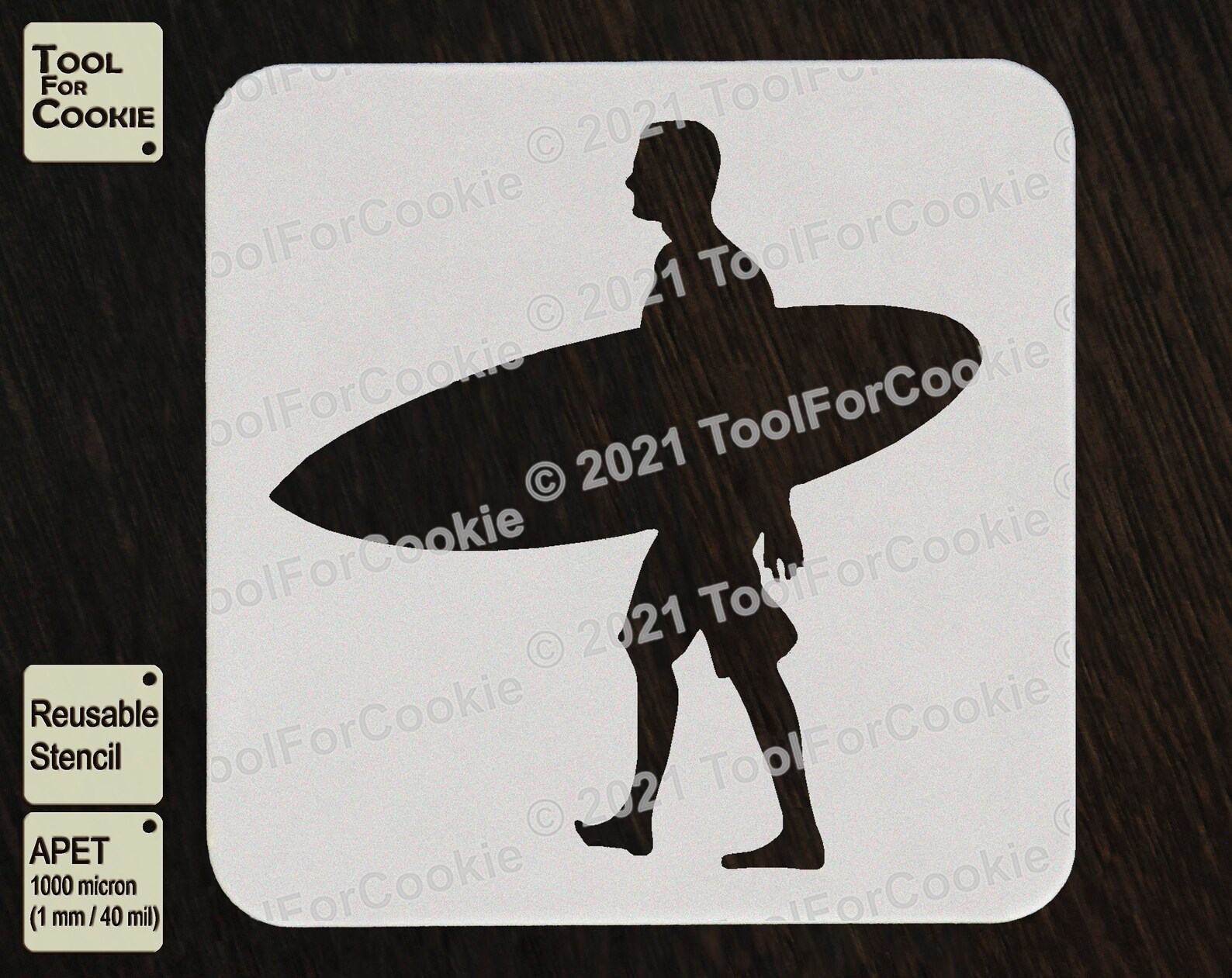 Surfer Man Stencil Beach Stencil Custom Stencil - Etsy