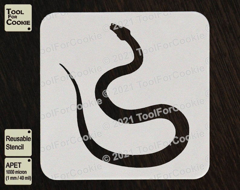 Snake Stencil Viper Stencil Asp Stencil | Etsy