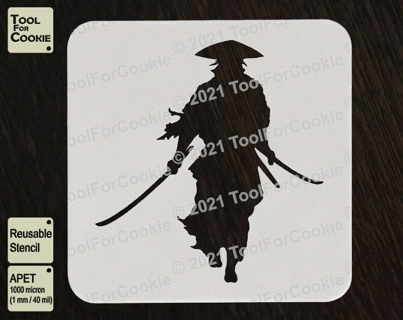 Samurai Warrior Stencil - Etsy