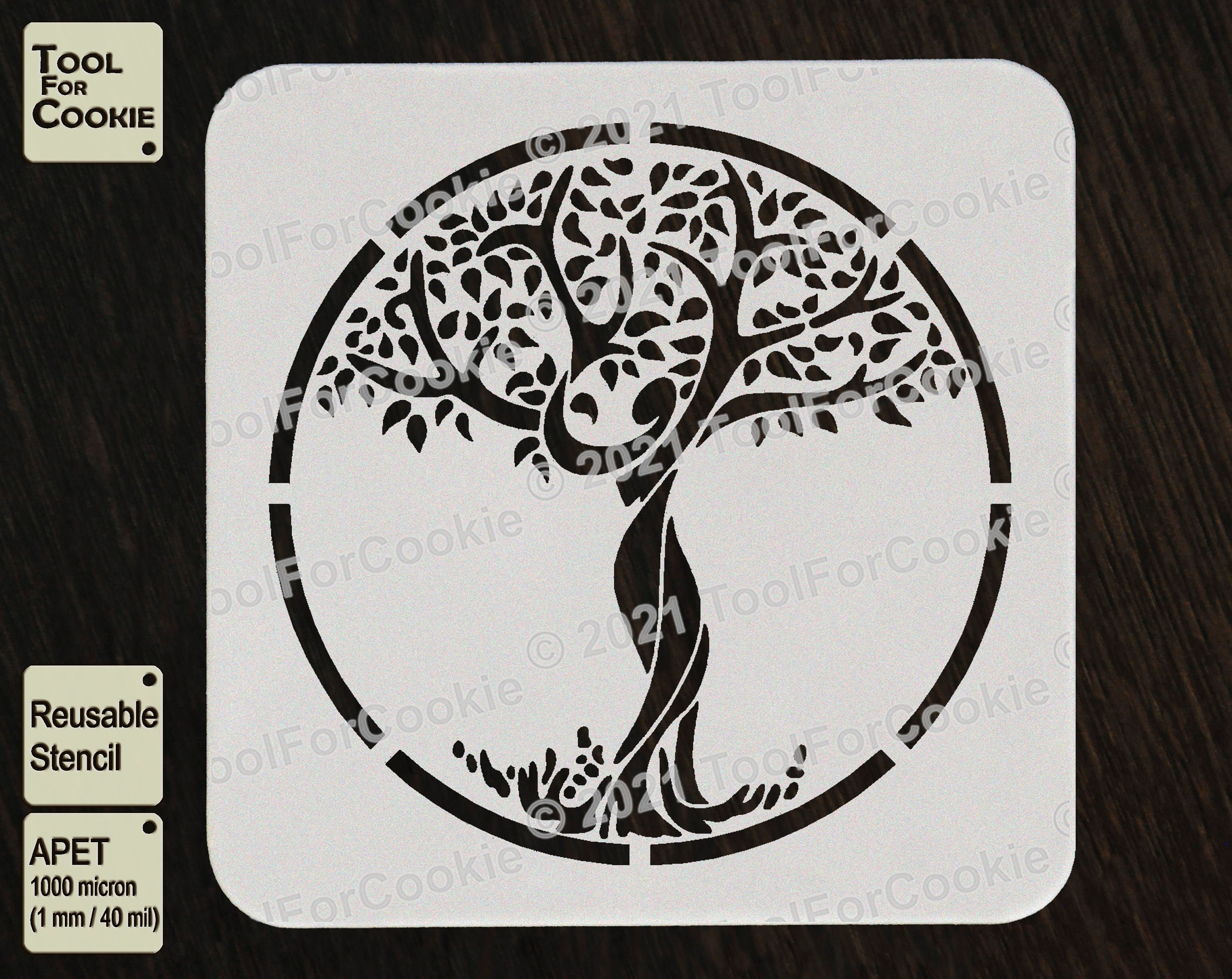 Celtic tree of life Stencil Custom Stencil Any Font Any | Etsy