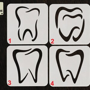 Tooth-shaped stencil Dentist stencil | Etsy