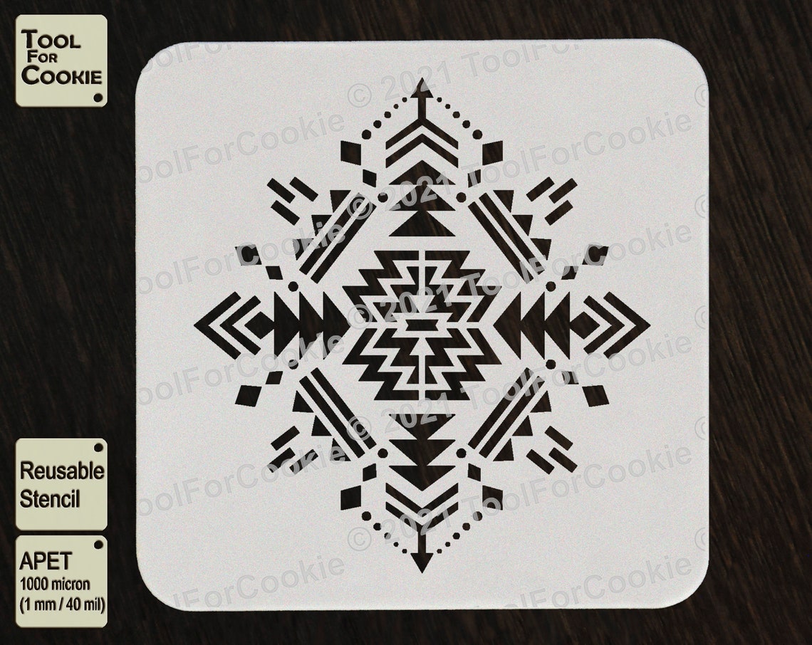 Tribal Aztec Art Stencil - Etsy