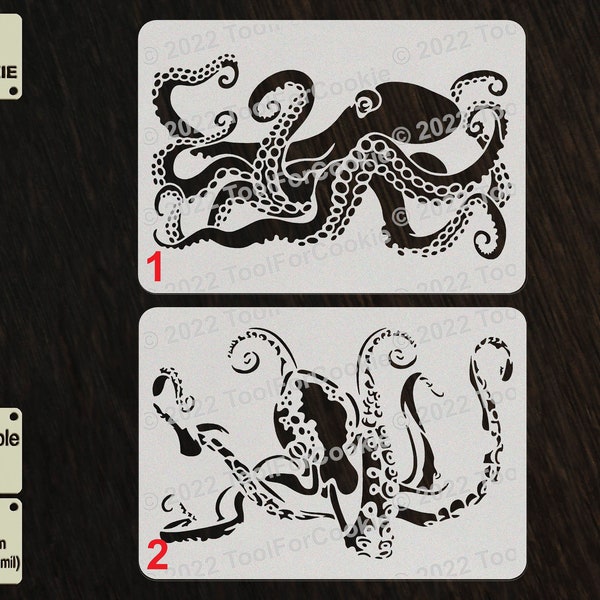 Octopus Stencil - Etsy