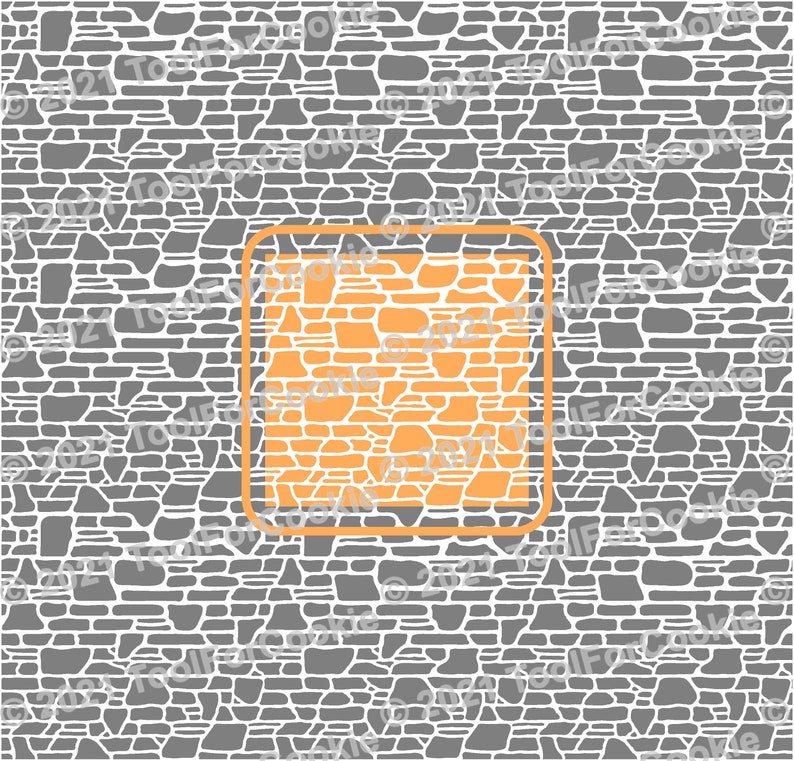 Stone Pattern Stencil - Etsy