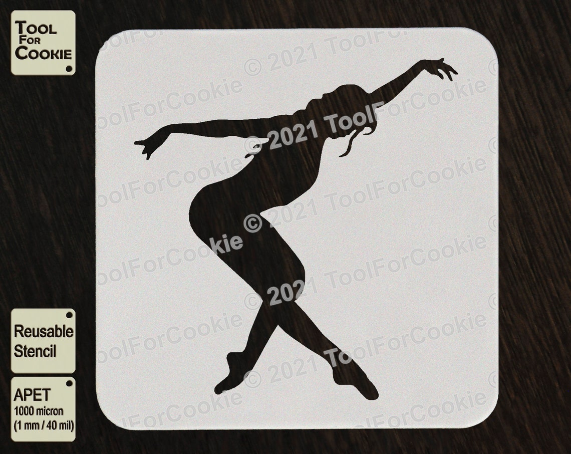 Dancing Girl Stencil Custom Stencil Any Font Any Design | Etsy