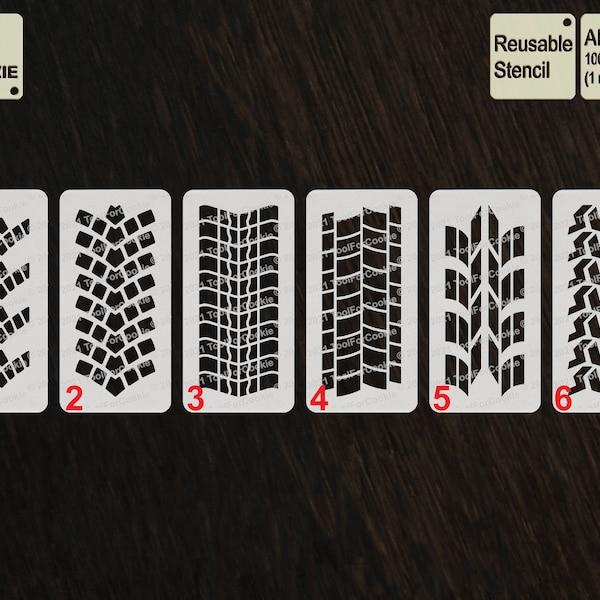 Tire Track Stencils - Etsy
