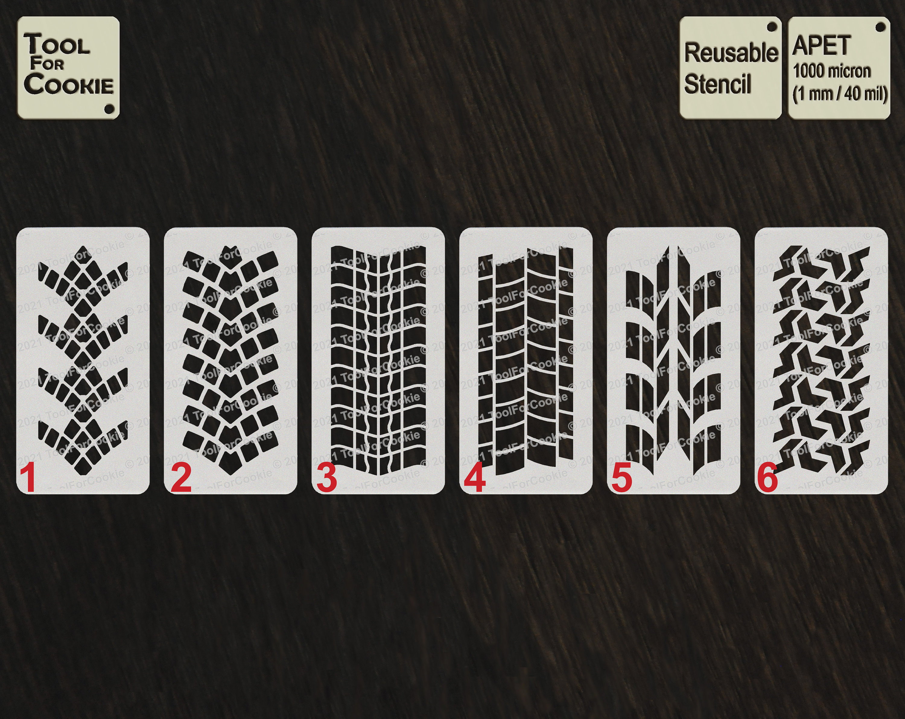 Tire Track Stencil - Etsy