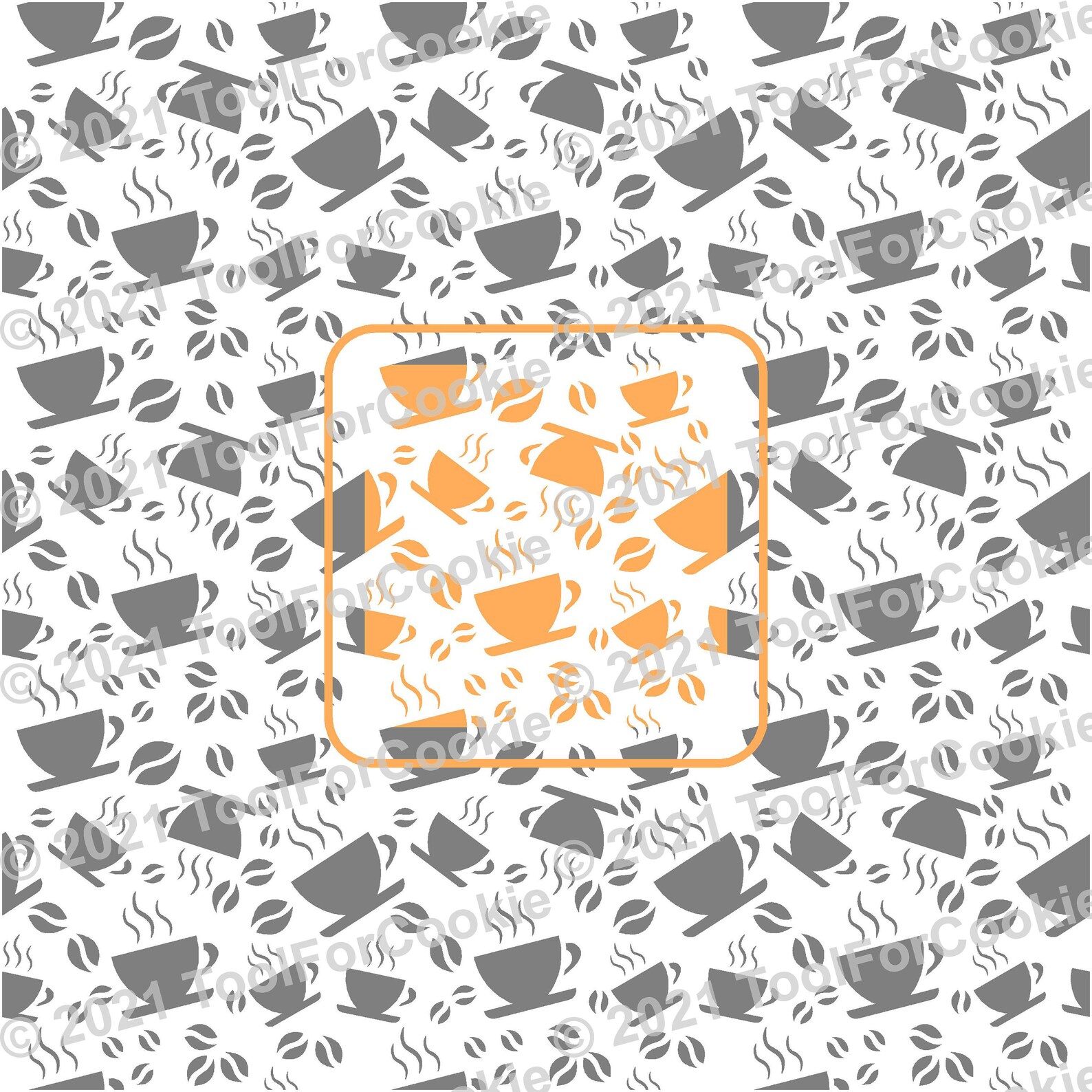 Coffee Beans Stencil - Etsy