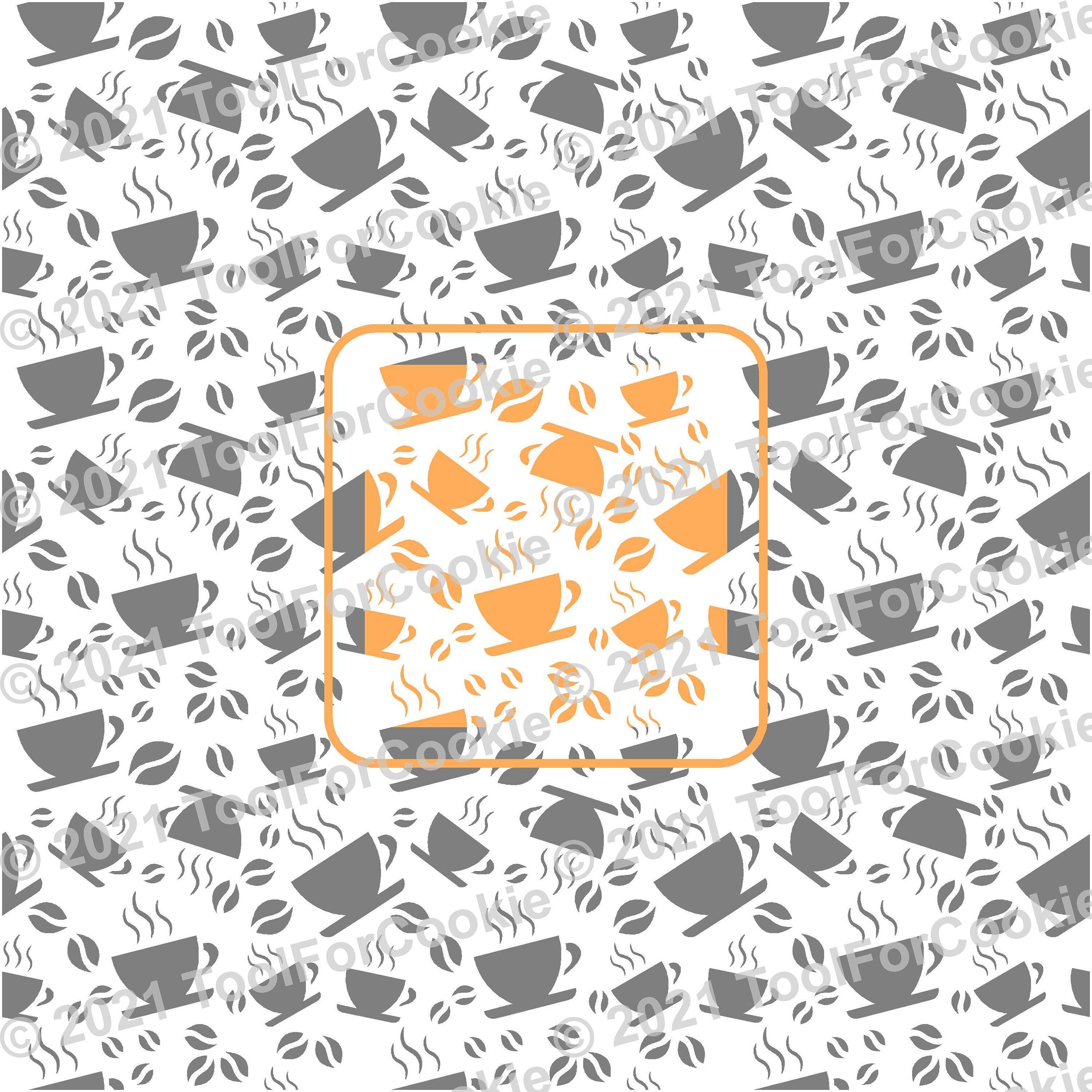 Coffee Beans Stencil | Etsy