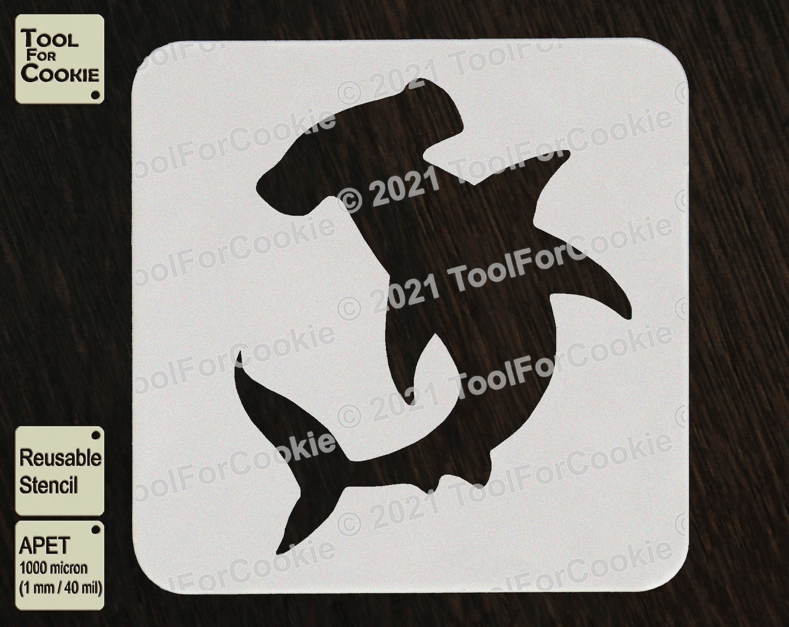 Hummerhead Shark Stencil - Etsy