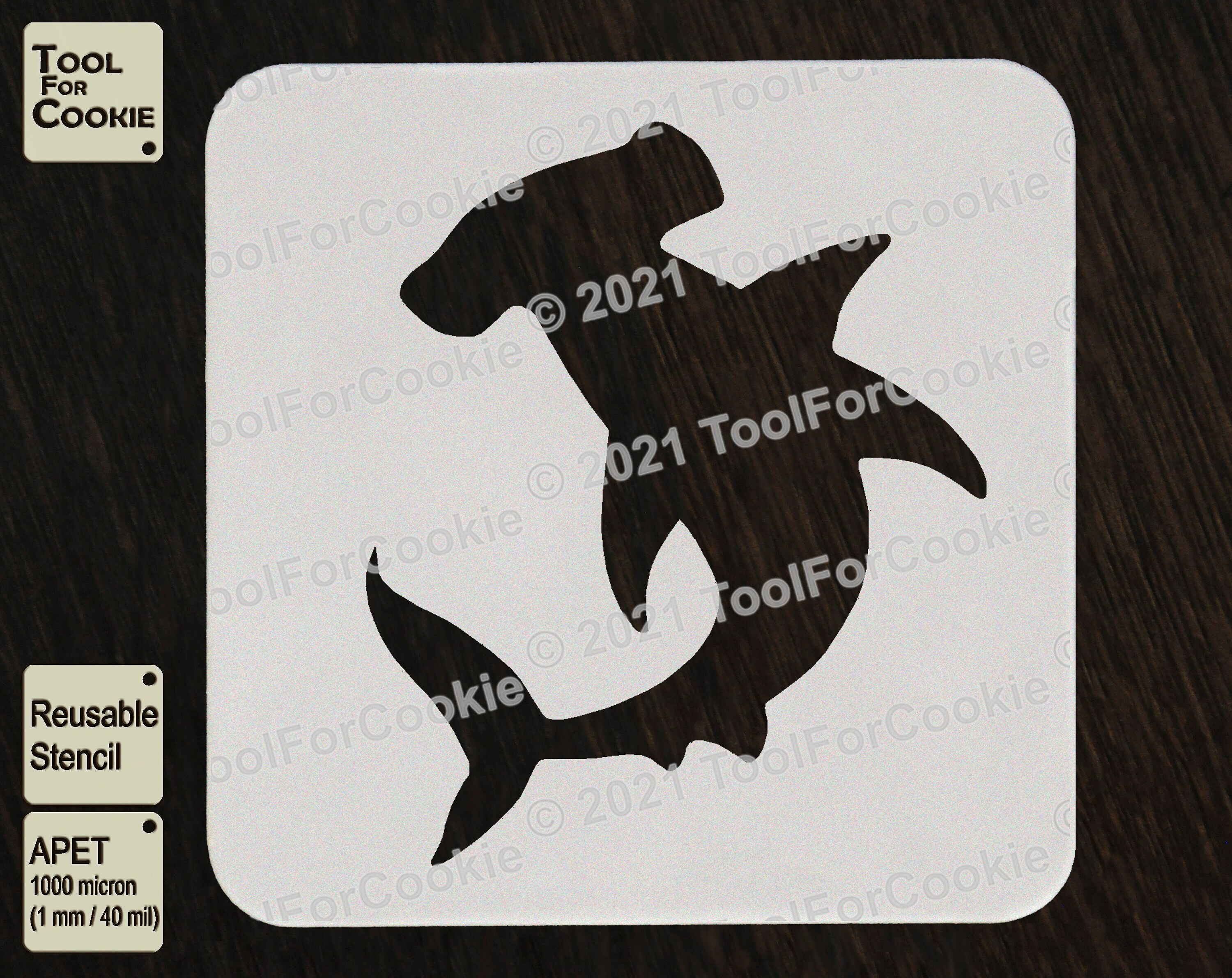 Hummerhead Shark Stencil - Etsy
