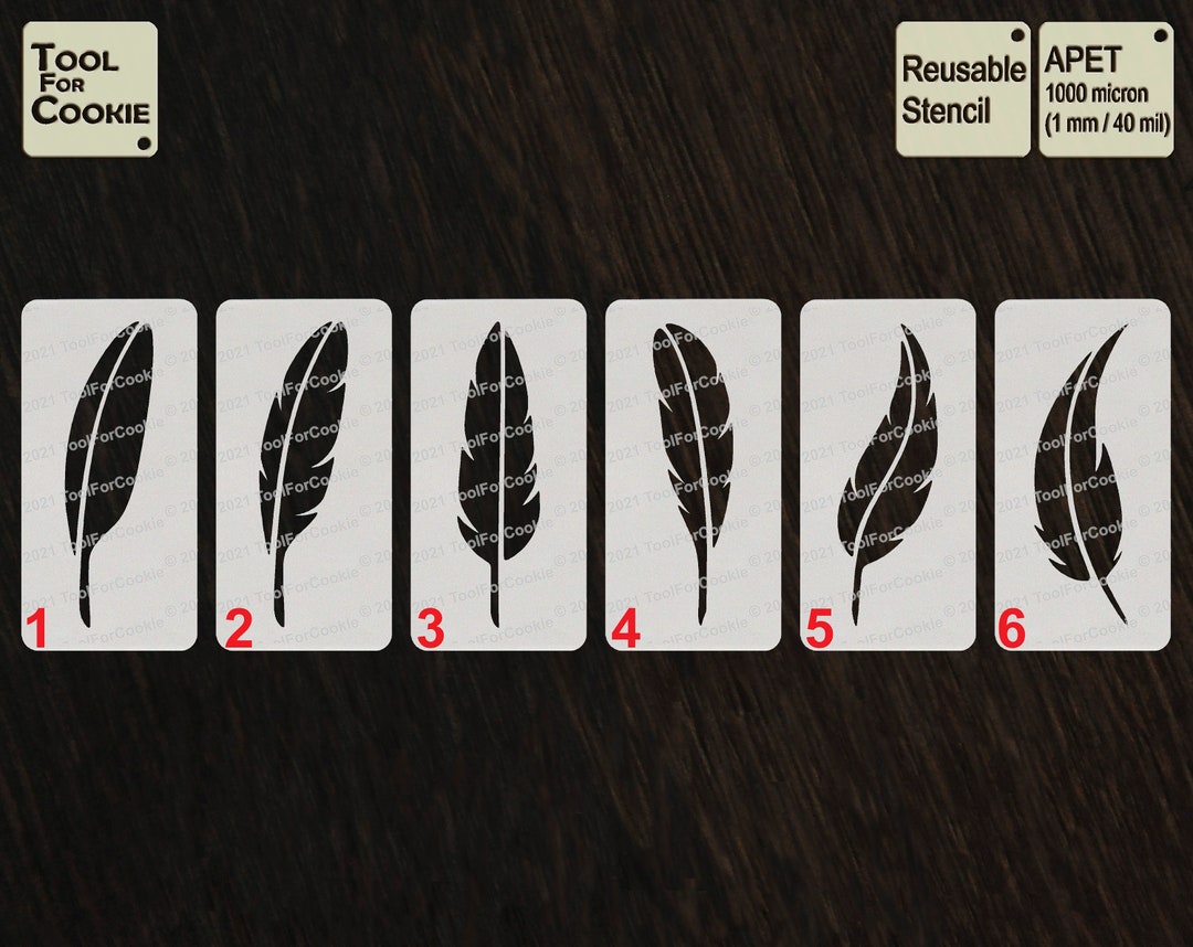 Feather Stencil - Etsy