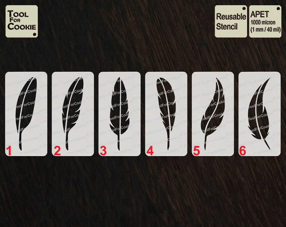 Feather Stencil - Etsy